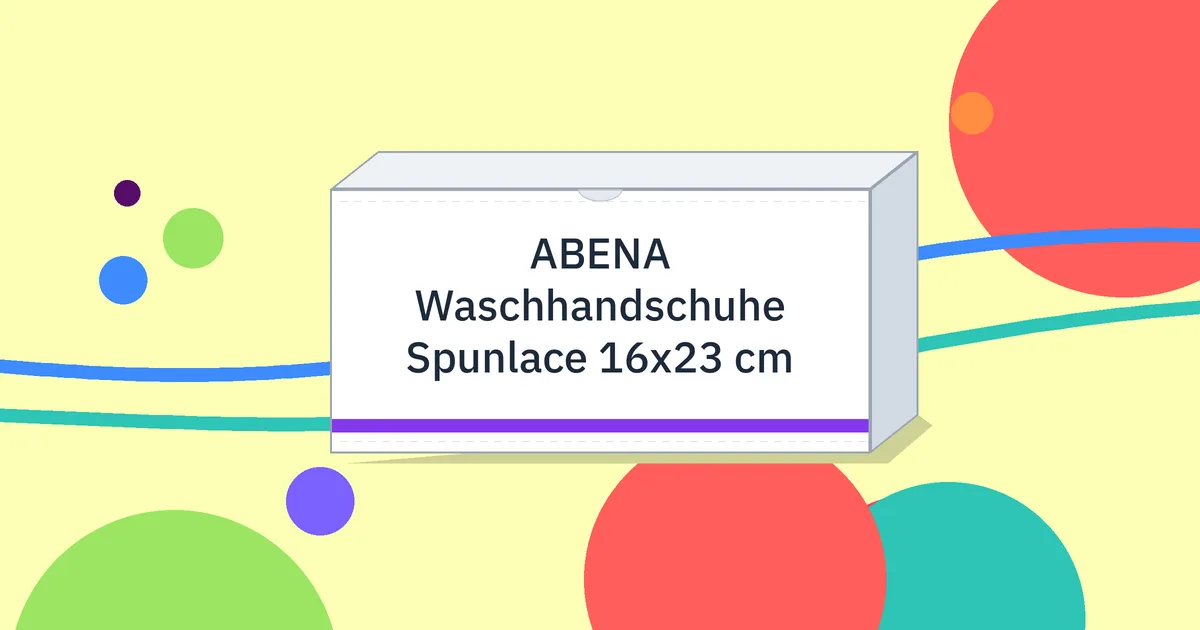 Symbolbild: Packung mit der Aufschrift ABENA Waschhandschuhe Spunlace 16x23 cm (PZN 12422634) – Verfügbarkeit und Bezug in Apotheken in Frankfurt am Main