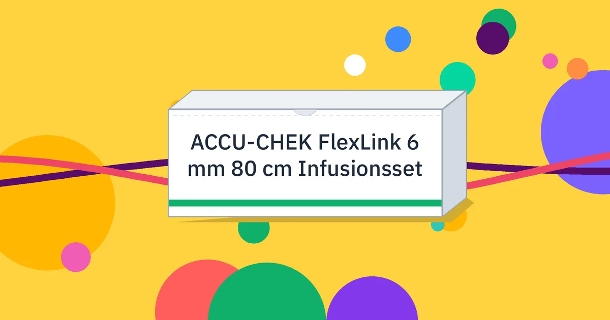Symbolbild: Packung mit der Aufschrift ACCU-CHEK FlexLink 6 mm 80 cm Infusionsset (PZN 16787321) – Verfügbarkeit und Bezug in Apotheken in Frankfurt am Main