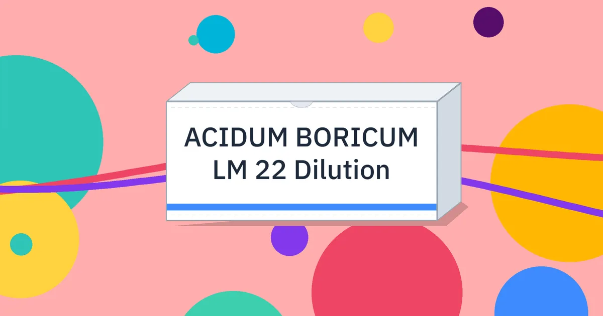 Symbolbild: Packung mit der Aufschrift ACIDUM BORICUM LM 22 Dilution (PZN 13269991) – Verfügbarkeit und Bezug in Apotheken in Frankfurt am Main