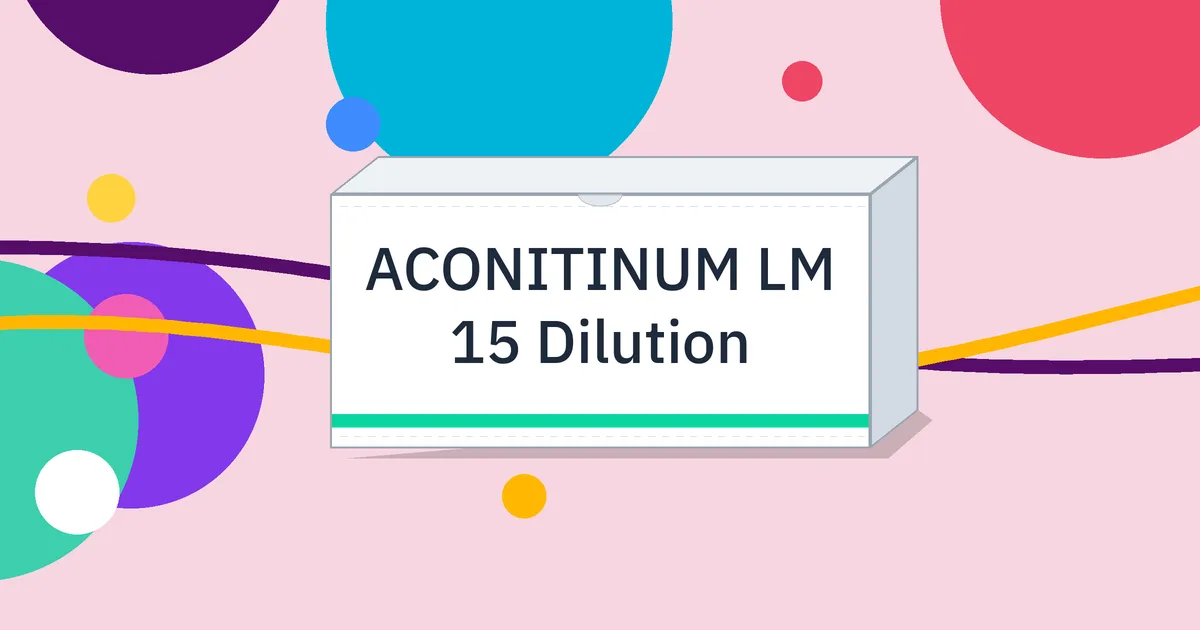 Symbolbild: Packung mit der Aufschrift ACONITINUM LM 15 Dilution (PZN 13289717) – Verfügbarkeit und Bezug in Apotheken in Frankfurt am Main