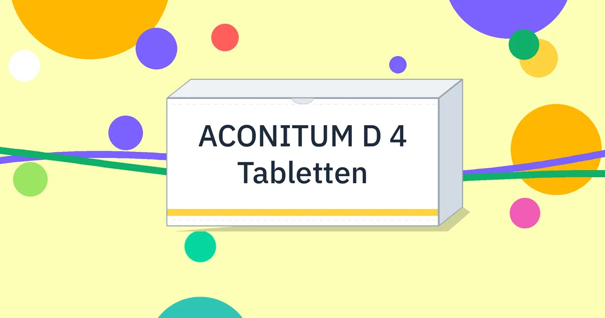 Symbolbild: Packung mit der Aufschrift ACONITUM D 4 Tabletten (PZN 01755031) – Verfügbarkeit und Bezug in Apotheken in Frankfurt am Main