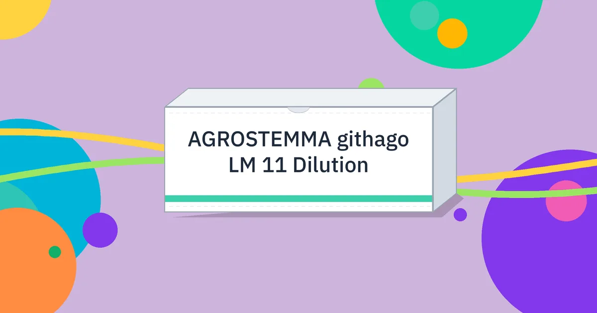 Symbolbild: Packung mit der Aufschrift AGROSTEMMA githago LM 11 Dilution (PZN 13307378) – Verfügbarkeit und Bezug in Apotheken in Frankfurt am Main