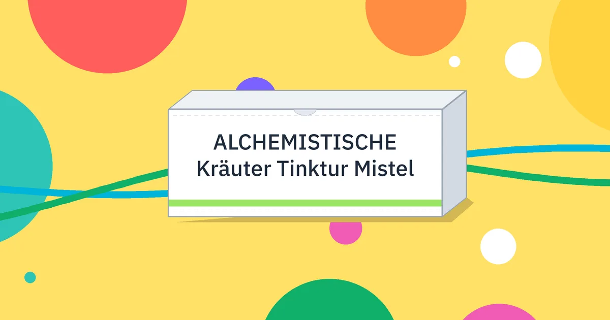 Symbolbild: Packung mit der Aufschrift ALCHEMISTISCHE Kräuter Tinktur Mistel (PZN 17418376) – Verfügbarkeit und Bezug in Apotheken in Frankfurt am Main