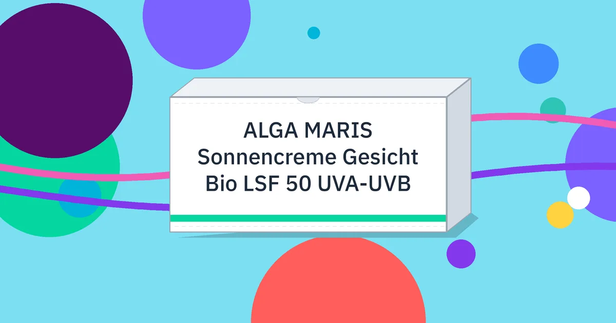 Symbolbild: Packung mit der Aufschrift ALGA MARIS Sonnencreme Gesicht Bio LSF 50 UVA-UVB (PZN 16122892) – Verfügbarkeit und Bezug in Apotheken in Frankfurt am Main