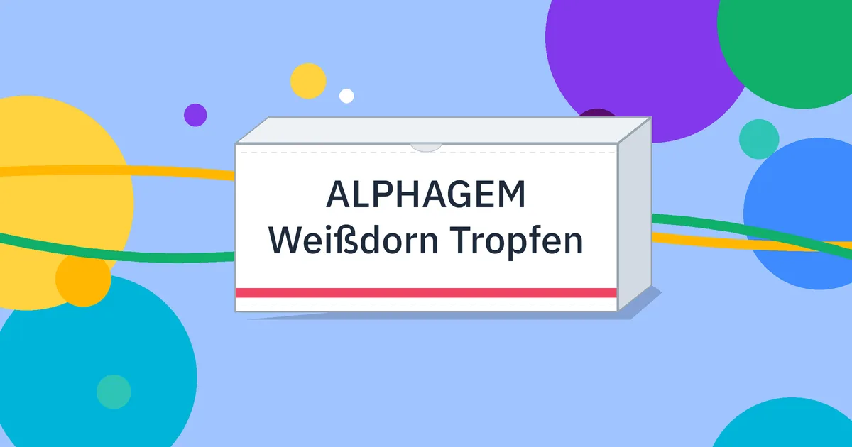 Symbolbild: Packung mit der Aufschrift ALPHAGEM Weißdorn Tropfen (PZN 20297522) – Verfügbarkeit und Bezug in Apotheken in Frankfurt am Main