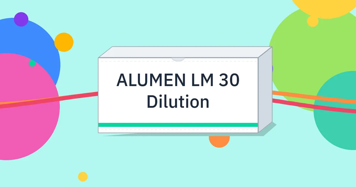 Symbolbild: Packung mit der Aufschrift ALUMEN LM 30 Dilution (PZN 12758239) – Verfügbarkeit und Bezug in Apotheken in Frankfurt am Main