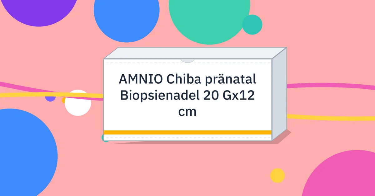 Symbolbild: Packung mit der Aufschrift AMNIO Chiba pränatal Biopsienadel 20 Gx12 cm (PZN 16921328) – Verfügbarkeit und Bezug in Apotheken in Frankfurt am Main