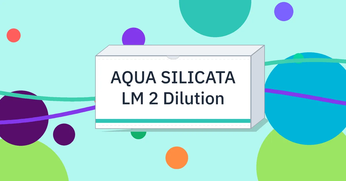 Symbolbild: Packung mit der Aufschrift AQUA SILICATA LM 2 Dilution (PZN 13382641) – Verfügbarkeit und Bezug in Apotheken in Frankfurt am Main