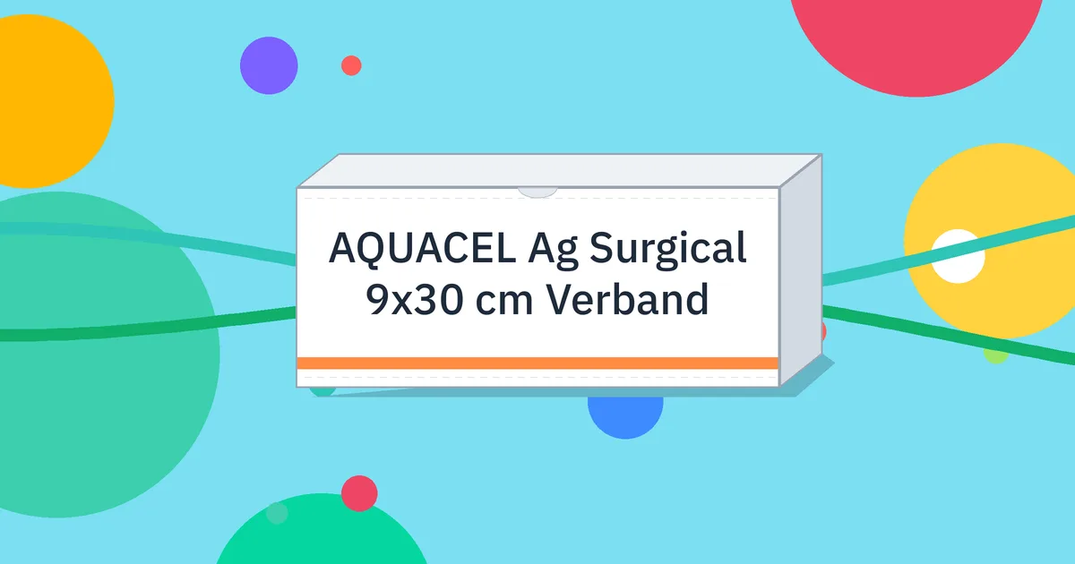 Symbolbild: Packung mit der Aufschrift AQUACEL Ag Surgical 9x30 cm Verband (PZN 09060860) – Verfügbarkeit und Bezug in Apotheken in Frankfurt am Main