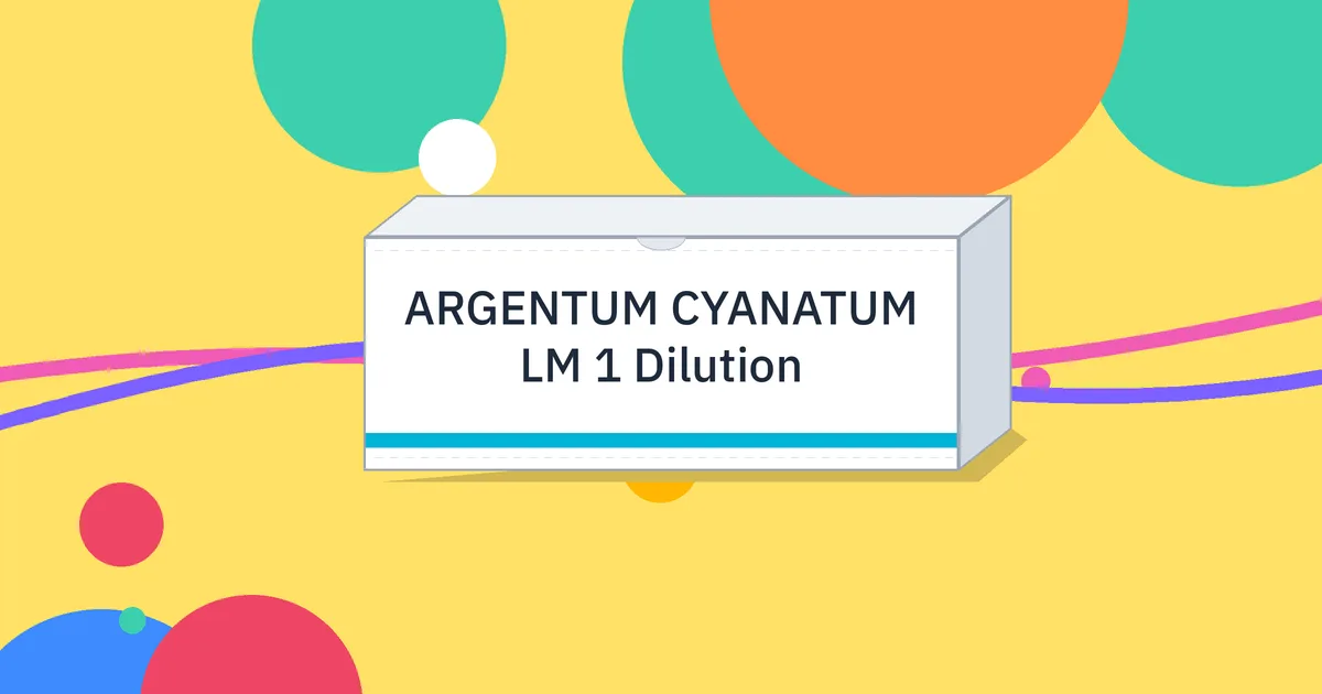 Symbolbild: Packung mit der Aufschrift ARGENTUM CYANATUM LM 1 Dilution (PZN 13390103) – Verfügbarkeit und Bezug in Apotheken in Frankfurt am Main