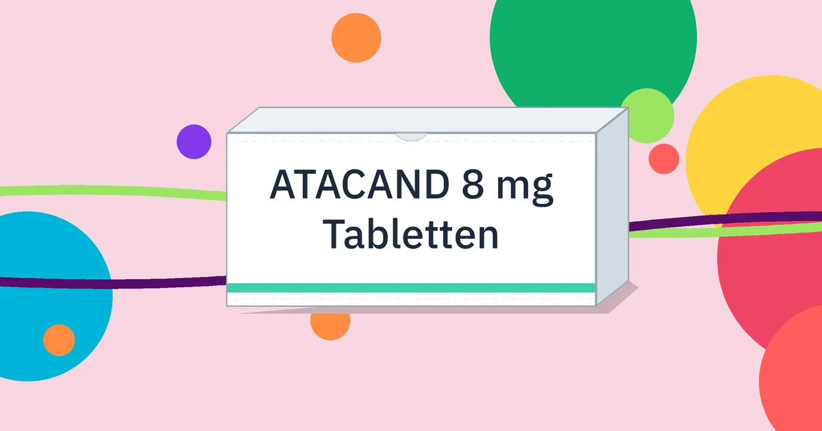 Symbolbild: Packung mit der Aufschrift ATACAND 8 mg Tabletten (PZN 18800439) – Verfügbarkeit und Bezug in Apotheken in Frankfurt am Main