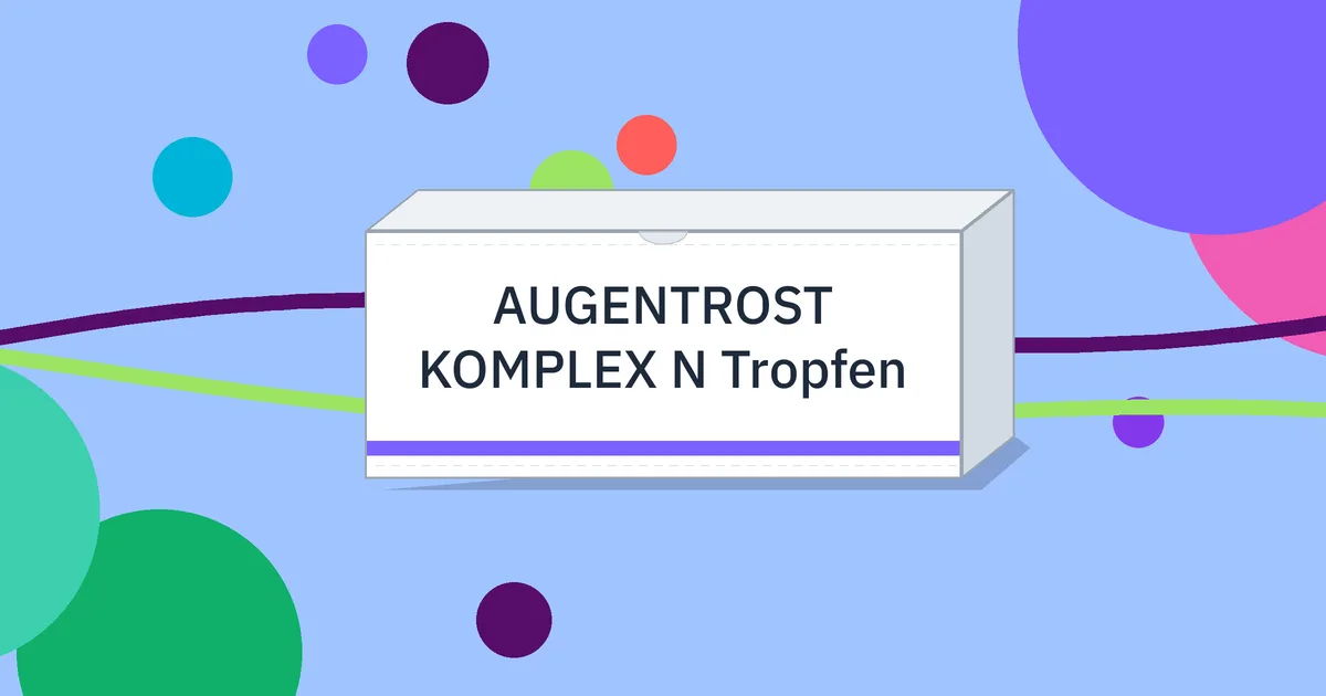 Symbolbild: Packung mit der Aufschrift AUGENTROST KOMPLEX N Tropfen (PZN 14064268) – Verfügbarkeit und Bezug in Apotheken in Frankfurt am Main