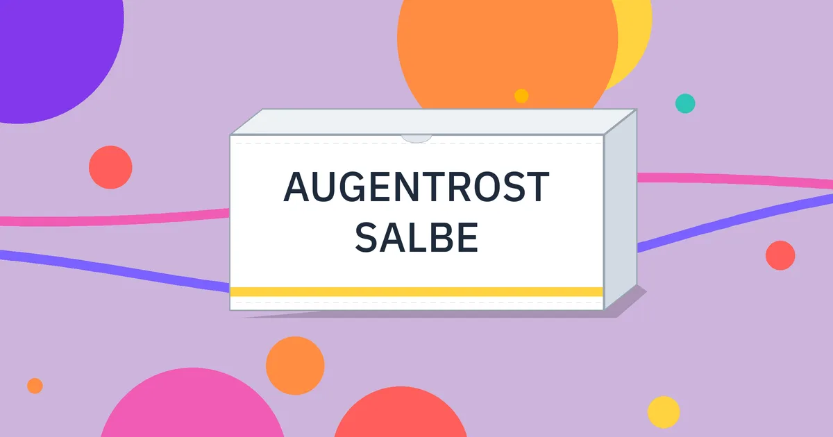 Symbolbild: Packung mit der Aufschrift AUGENTROST SALBE (PZN 17937082) – Verfügbarkeit und Bezug in Apotheken in Frankfurt am Main