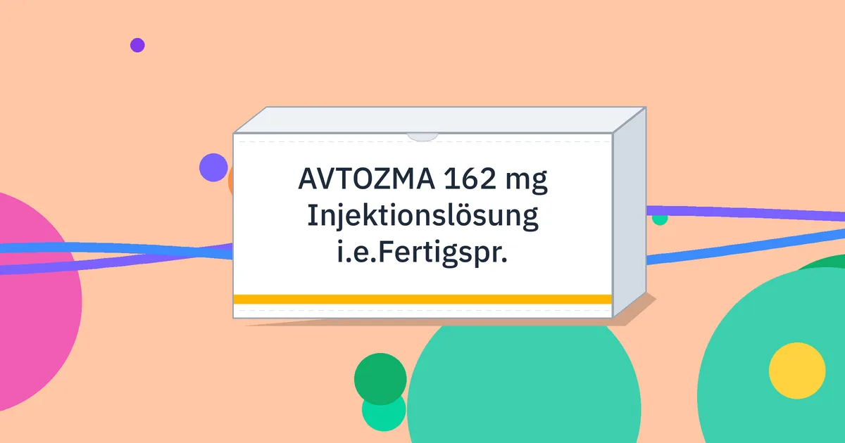 Symbolbild: Packung mit der Aufschrift AVTOZMA 162 mg Injektionslösung i.e.Fertigspr. (PZN 19499893) – Verfügbarkeit und Bezug in Apotheken in Frankfurt am Main