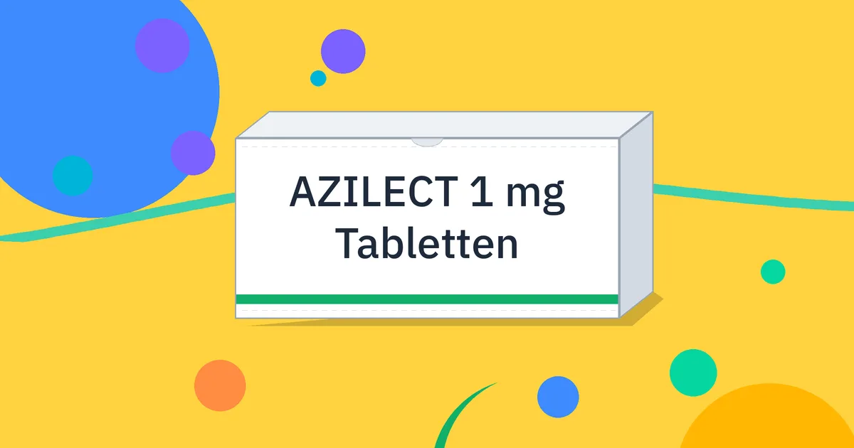Symbolbild: Packung mit der Aufschrift AZILECT 1 mg Tabletten (PZN 10201610) – Verfügbarkeit und Bezug in Apotheken in Frankfurt am Main