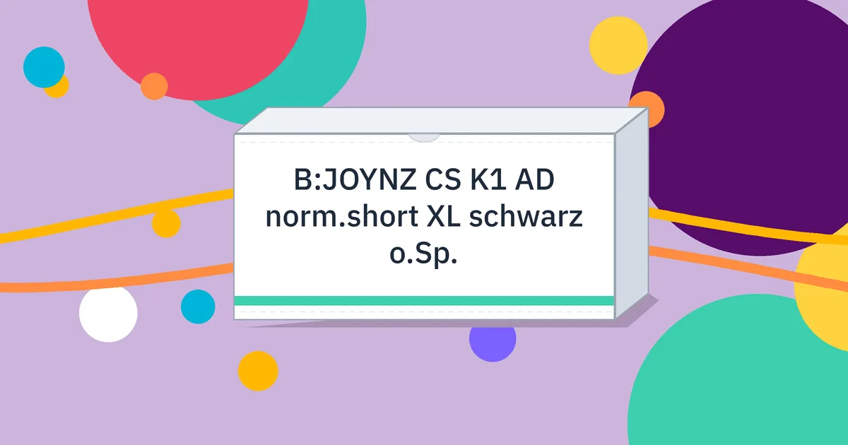 Symbolbild: Packung mit der Aufschrift B:JOYNZ CS K1 AD norm.short XL schwarz o.Sp. (PZN 20525147) – Verfügbarkeit und Bezug in Apotheken in Frankfurt am Main