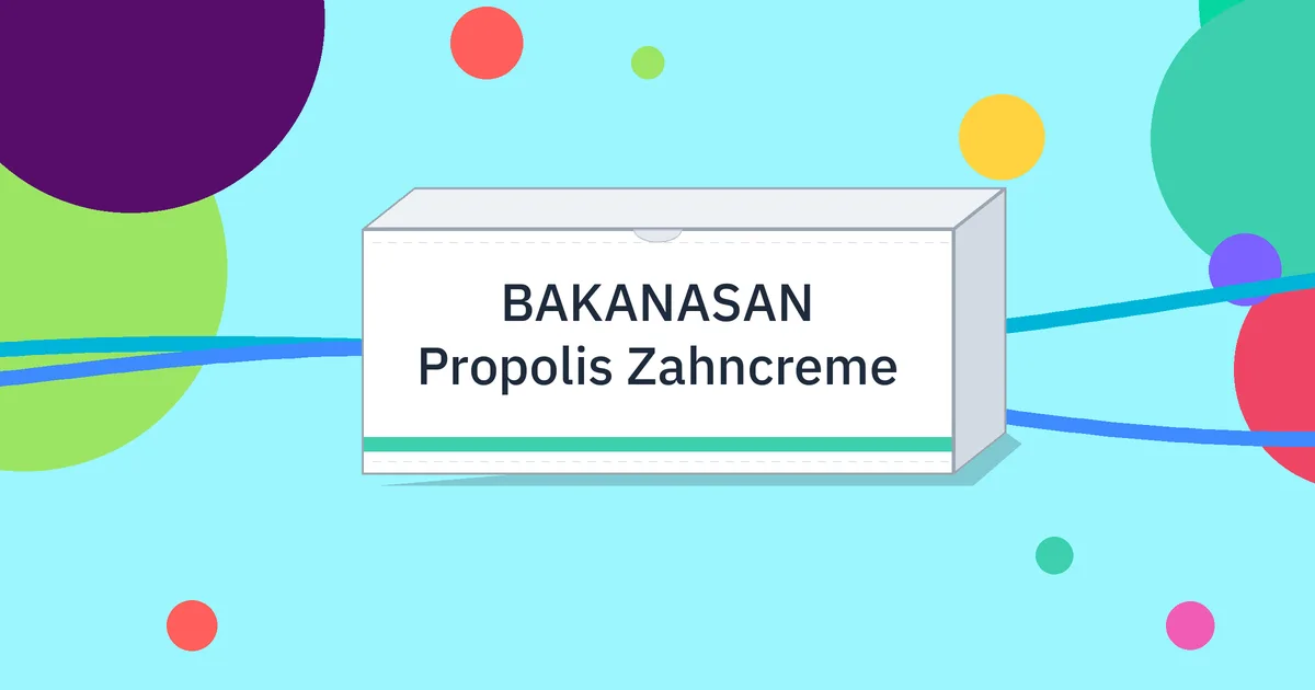Symbolbild: Packung mit der Aufschrift BAKANASAN Propolis Zahncreme (PZN 15434543) – Verfügbarkeit und Bezug in Apotheken in Frankfurt am Main