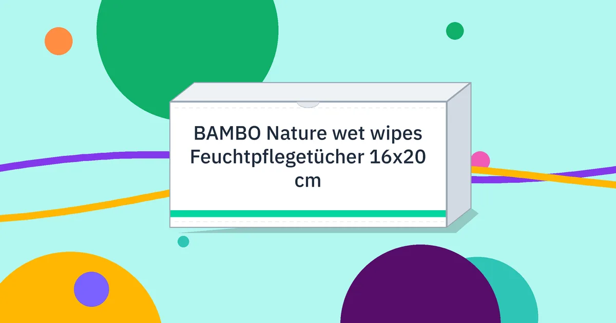 Symbolbild: Packung mit der Aufschrift BAMBO Nature wet wipes Feuchtpflegetücher 16x20 cm (PZN 16146817) – Verfügbarkeit und Bezug in Apotheken in Frankfurt am Main