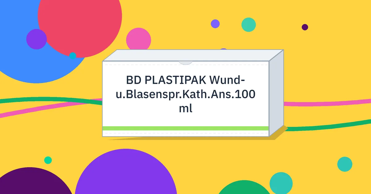 Symbolbild: Packung mit der Aufschrift BD PLASTIPAK Wund-u.Blasenspr.Kath.Ans.100 ml (PZN 07664223) – Verfügbarkeit und Bezug in Apotheken in Frankfurt am Main