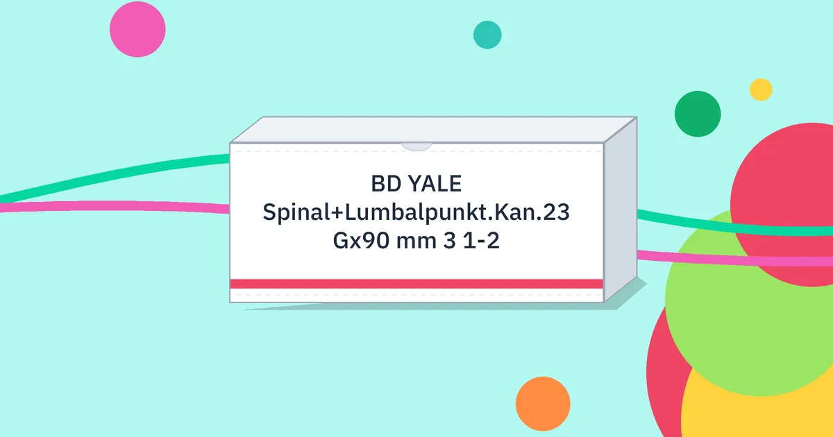 Symbolbild: Packung mit der Aufschrift BD YALE Spinal+Lumbalpunkt.Kan.23 Gx90 mm 3 1-2 (PZN 01321930) – Verfügbarkeit und Bezug in Apotheken in Frankfurt am Main