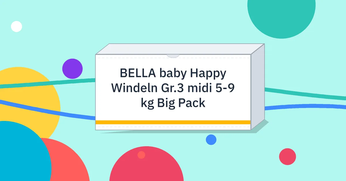 Symbolbild: Packung mit der Aufschrift BELLA baby Happy Windeln Gr.3 midi 5-9 kg Big Pack (PZN 15209852) – Verfügbarkeit und Bezug in Apotheken in Frankfurt am Main