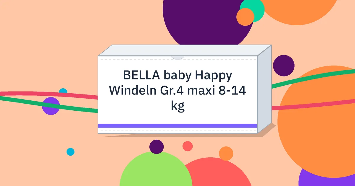 Symbolbild: Packung mit der Aufschrift BELLA baby Happy Windeln Gr.4 maxi 8-14 kg (PZN 18815783) – Verfügbarkeit und Bezug in Apotheken in Frankfurt am Main