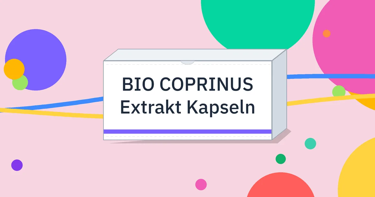 Symbolbild: Packung mit der Aufschrift BIO COPRINUS Extrakt Kapseln (PZN 10790440) – Verfügbarkeit und Bezug in Apotheken in Frankfurt am Main