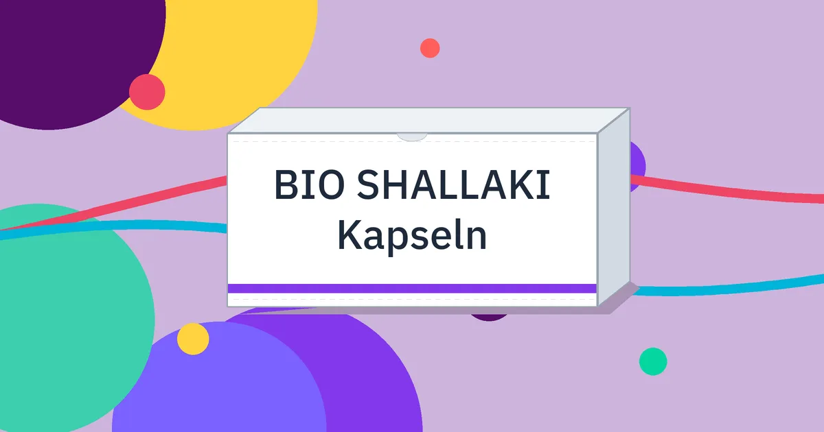 Symbolbild: Packung mit der Aufschrift BIO SHALLAKI Kapseln (PZN 16707291) – Verfügbarkeit und Bezug in Apotheken in Frankfurt am Main