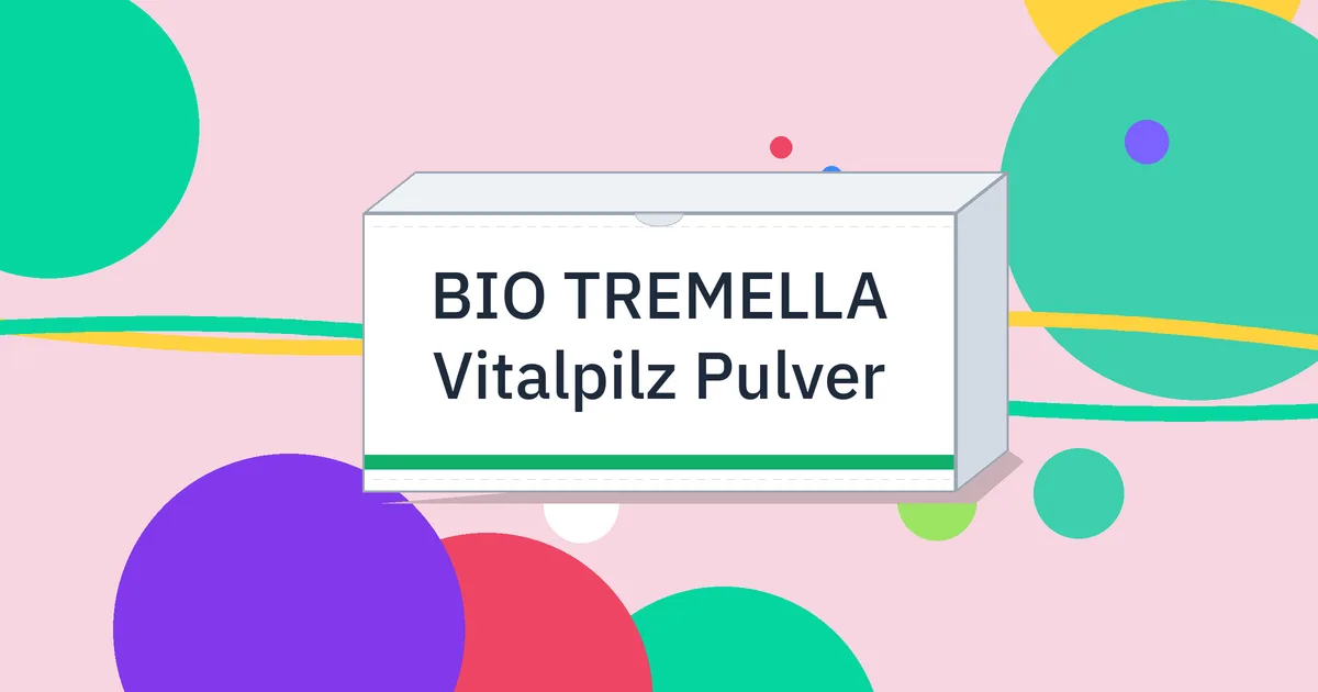Symbolbild: Packung mit der Aufschrift BIO TREMELLA Vitalpilz Pulver (PZN 19549728) – Verfügbarkeit und Bezug in Apotheken in Frankfurt am Main