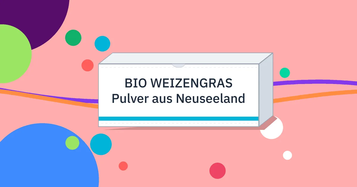 Symbolbild: Packung mit der Aufschrift BIO WEIZENGRAS Pulver aus Neuseeland (PZN 11119282) – Verfügbarkeit und Bezug in Apotheken in Frankfurt am Main