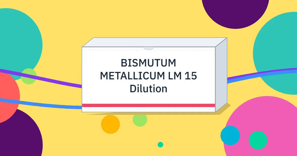 Symbolbild: Packung mit der Aufschrift BISMUTUM METALLICUM LM 15 Dilution (PZN 12794778) – Verfügbarkeit und Bezug in Apotheken in Frankfurt am Main