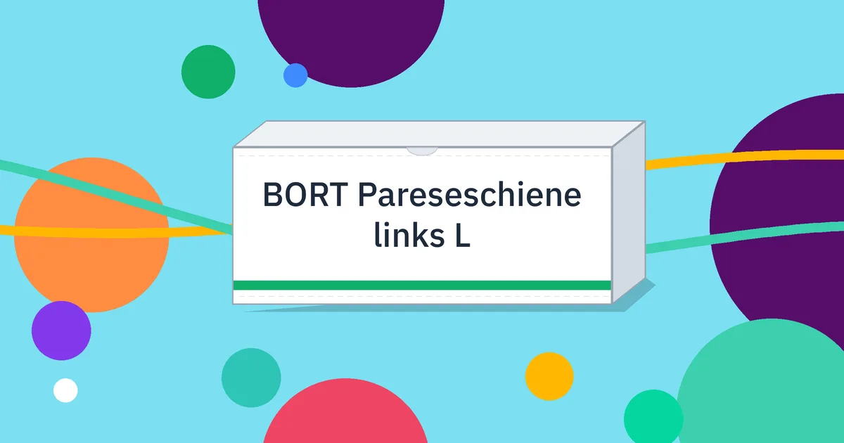 Symbolbild: Packung mit der Aufschrift BORT Pareseschiene links L (PZN 04384701) – Verfügbarkeit und Bezug in Apotheken in Frankfurt am Main