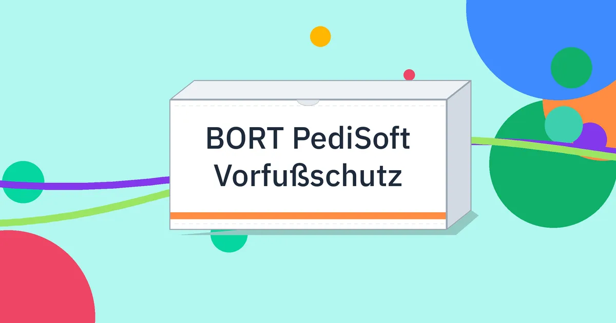 Symbolbild: Packung mit der Aufschrift BORT PediSoft Vorfußschutz (PZN 09460938) – Verfügbarkeit und Bezug in Apotheken in Frankfurt am Main