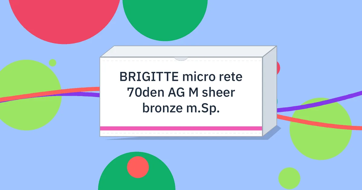 Symbolbild: Packung mit der Aufschrift BRIGITTE micro rete 70den AG M sheer bronze m.Sp. (PZN 16183244) – Verfügbarkeit und Bezug in Apotheken in Frankfurt am Main