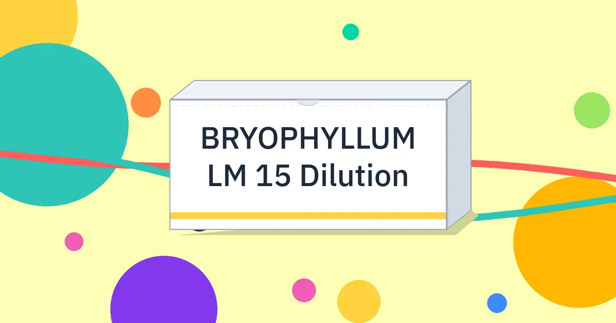 Symbolbild: Packung mit der Aufschrift BRYOPHYLLUM LM 15 Dilution (PZN 13397447) – Verfügbarkeit und Bezug in Apotheken in Frankfurt am Main
