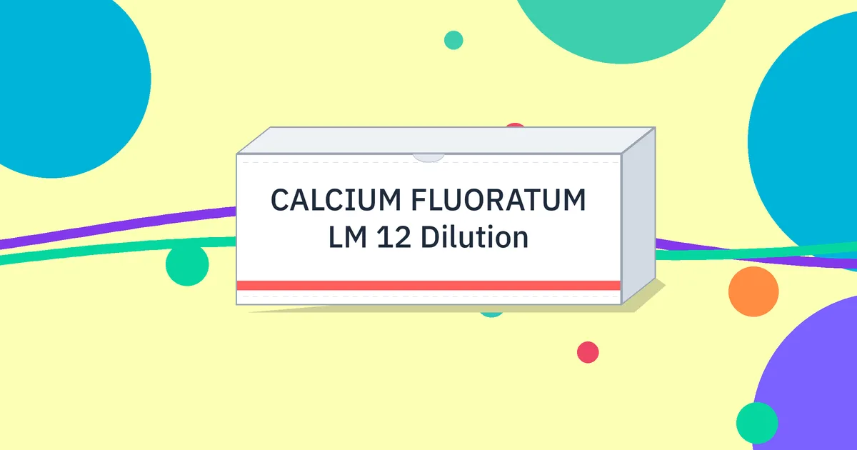 Symbolbild: Packung mit der Aufschrift CALCIUM FLUORATUM LM 12 Dilution (PZN 07539475) – Verfügbarkeit und Bezug in Apotheken in Frankfurt am Main