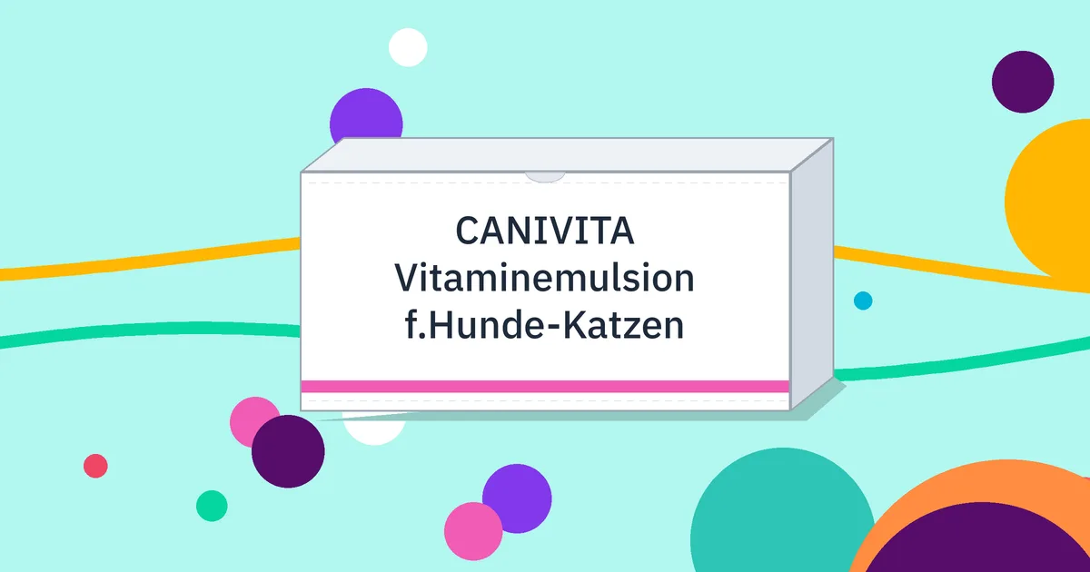 Symbolbild: Packung mit der Aufschrift CANIVITA Vitaminemulsion f.Hunde-Katzen (PZN 18315046) – Verfügbarkeit und Bezug in Apotheken in Frankfurt am Main