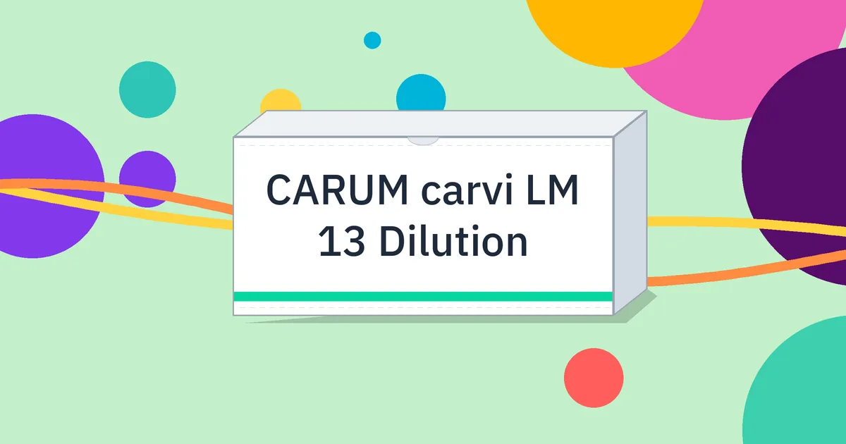 Symbolbild: Packung mit der Aufschrift CARUM carvi LM 13 Dilution (PZN 12811206) – Verfügbarkeit und Bezug in Apotheken in Frankfurt am Main