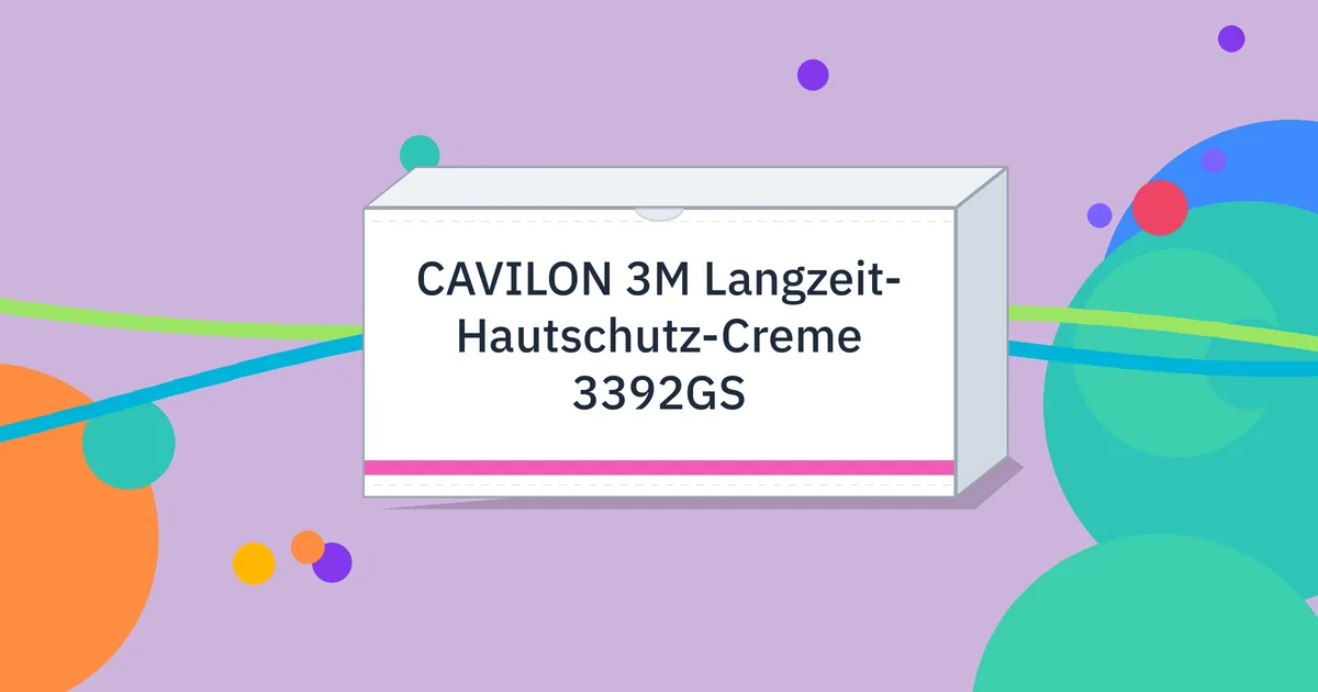 Symbolbild: Packung mit der Aufschrift CAVILON 3M Langzeit-Hautschutz-Creme 3392GS (PZN 00150567) – Verfügbarkeit und Bezug in Apotheken in Frankfurt am Main