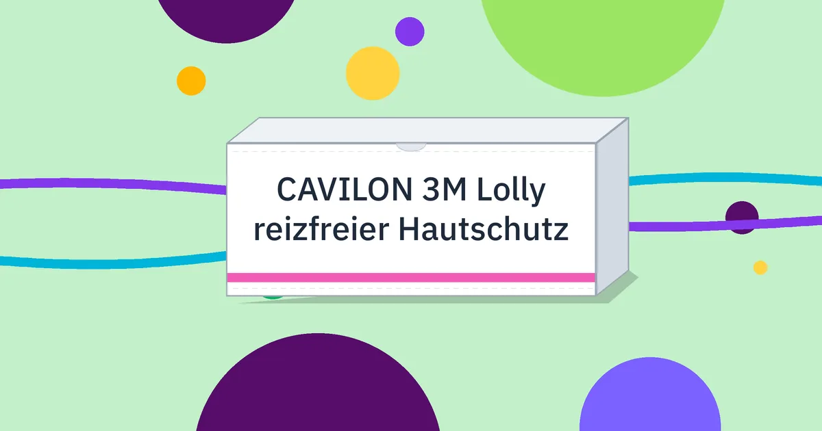Symbolbild: Packung mit der Aufschrift CAVILON 3M Lolly reizfreier Hautschutz (PZN 03030823) – Verfügbarkeit und Bezug in Apotheken in Frankfurt am Main