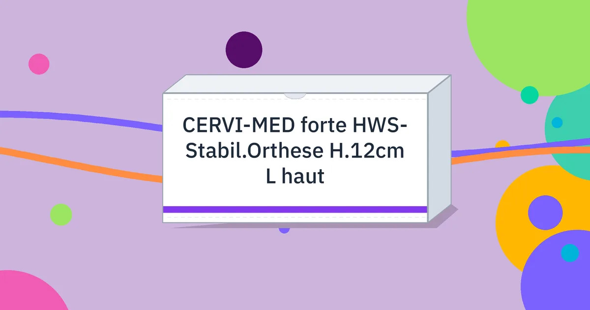 Symbolbild: Packung mit der Aufschrift CERVI-MED forte HWS-Stabil.Orthese H.12cm L haut (PZN 20309857) – Verfügbarkeit und Bezug in Apotheken in Frankfurt am Main