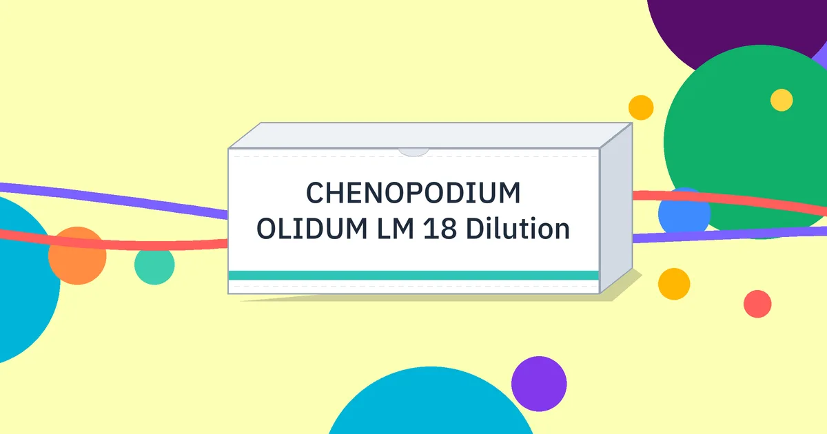 Symbolbild: Packung mit der Aufschrift CHENOPODIUM OLIDUM LM 18 Dilution (PZN 13441384) – Verfügbarkeit und Bezug in Apotheken in Frankfurt am Main