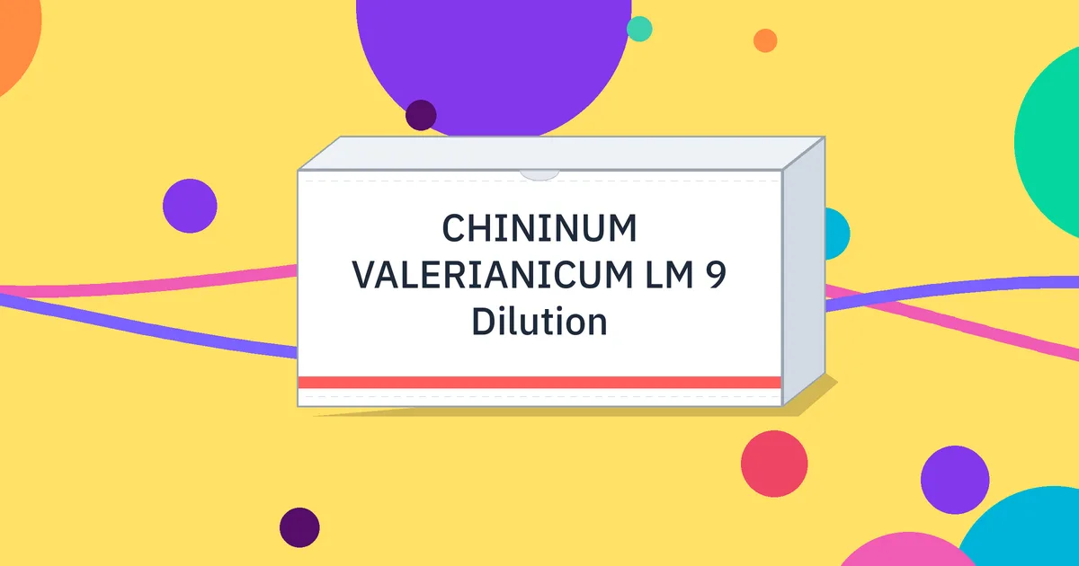 Symbolbild: Packung mit der Aufschrift CHININUM VALERIANICUM LM 9 Dilution (PZN 13442679) – Verfügbarkeit und Bezug in Apotheken in Frankfurt am Main