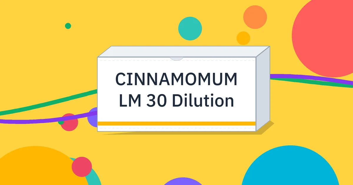 Symbolbild: Packung mit der Aufschrift CINNAMOMUM LM 30 Dilution (PZN 12821050) – Verfügbarkeit und Bezug in Apotheken in Frankfurt am Main