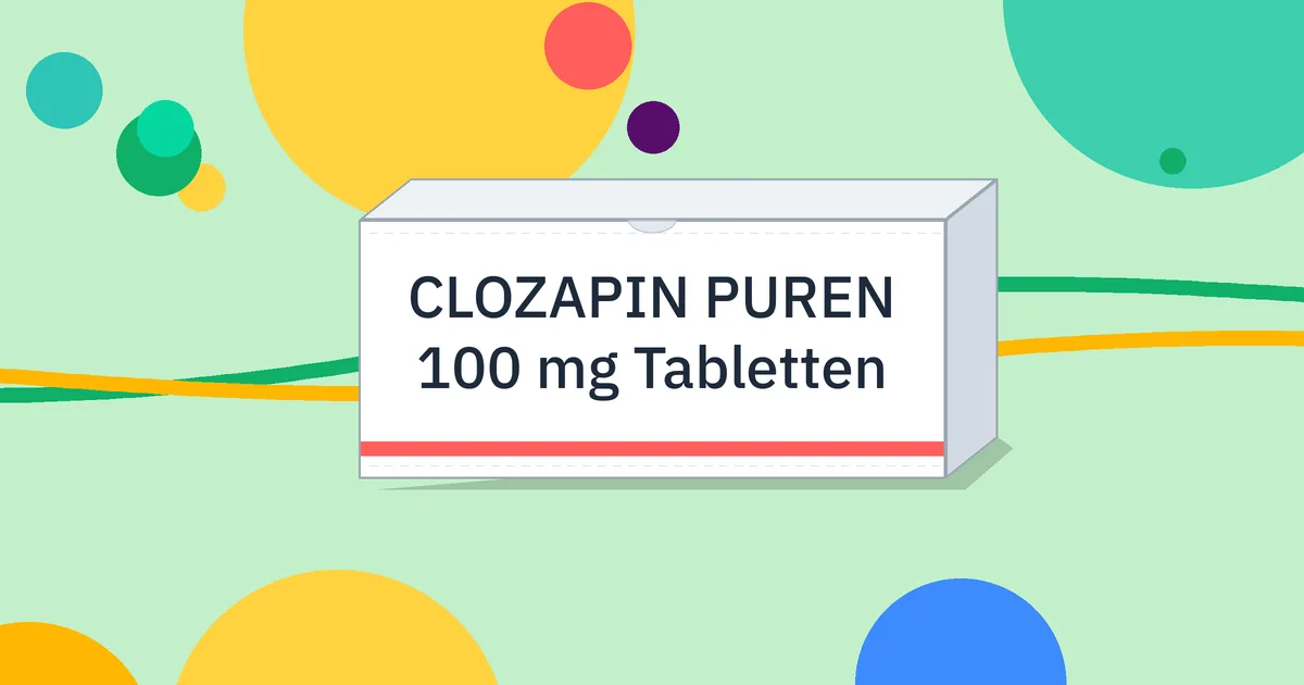 Symbolbild: Packung mit der Aufschrift CLOZAPIN PUREN 100 mg Tabletten (PZN 15237096) – Verfügbarkeit und Bezug in Apotheken in Frankfurt am Main