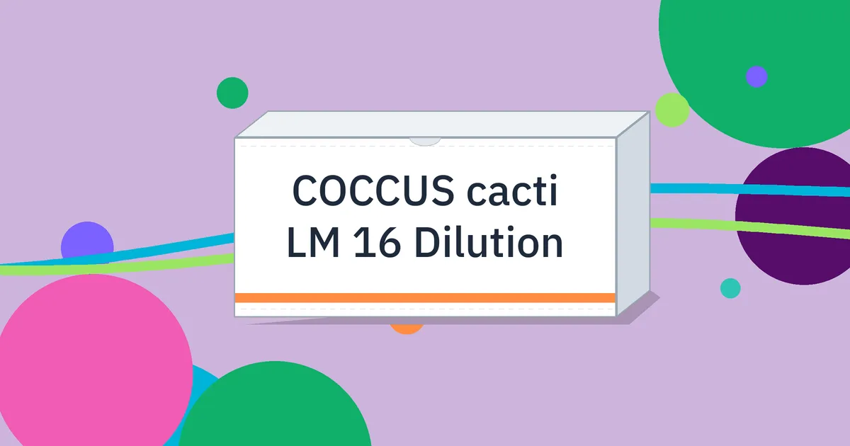 Symbolbild: Packung mit der Aufschrift COCCUS cacti LM 16 Dilution (PZN 12829100) – Verfügbarkeit und Bezug in Apotheken in Frankfurt am Main