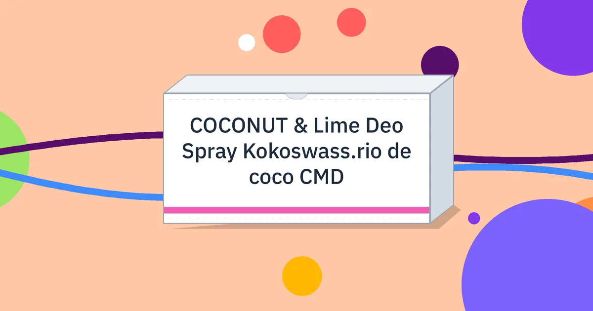 Symbolbild: Packung mit der Aufschrift COCONUT & Lime Deo Spray Kokoswass.rio de coco CMD (PZN 13746907) – Verfügbarkeit und Bezug in Apotheken in Frankfurt am Main