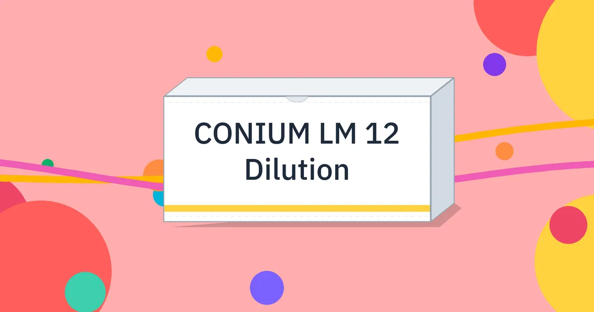 Symbolbild: Packung mit der Aufschrift CONIUM LM 12 Dilution (PZN 02601703) – Verfügbarkeit und Bezug in Apotheken in Frankfurt am Main