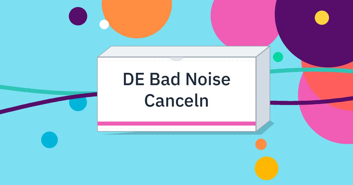 Symbolbild: Packung mit der Aufschrift DE Bad Noise Canceln (PZN 20378634) – Verfügbarkeit und Bezug in Apotheken in Frankfurt am Main