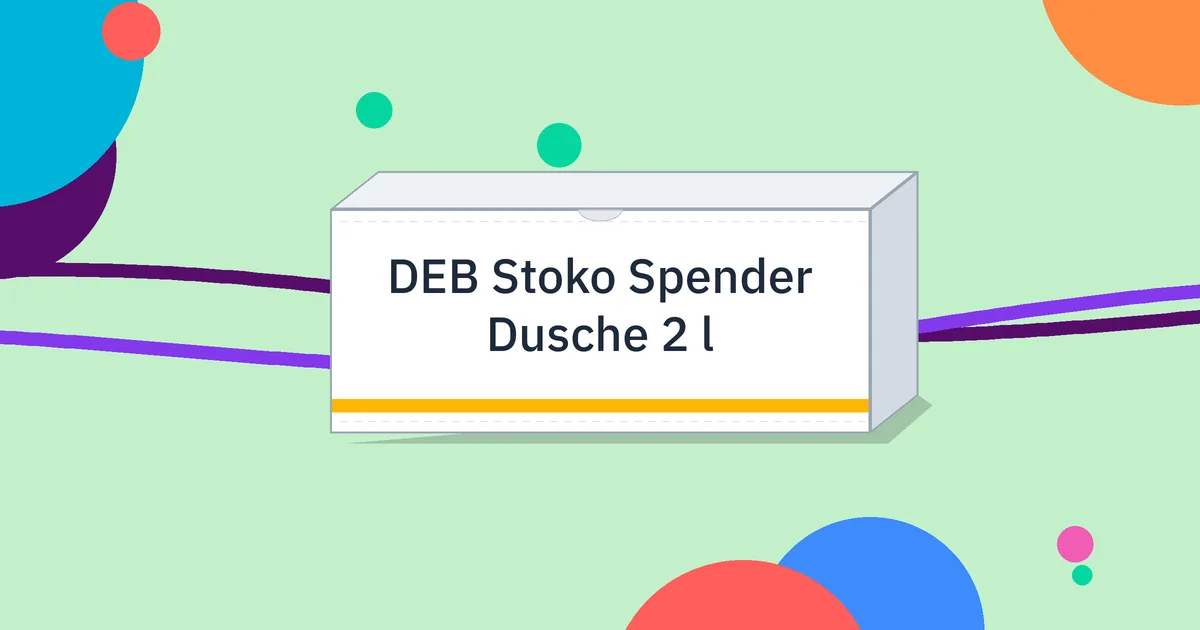 Symbolbild: Packung mit der Aufschrift DEB Stoko Spender Dusche 2 l (PZN 11686868) – Verfügbarkeit und Bezug in Apotheken in Frankfurt am Main